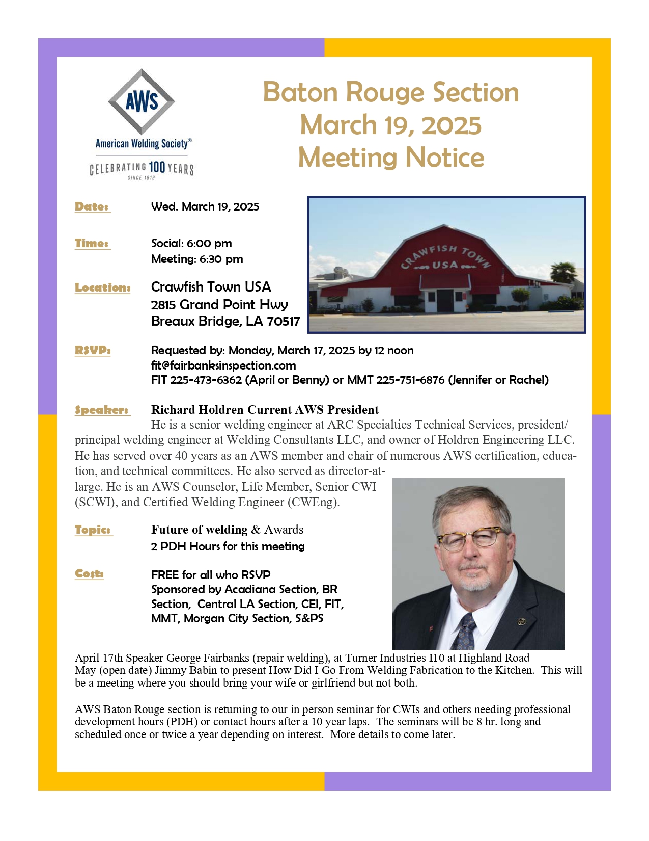 👋🏼Join Us 3/19 for Baton Rouge Section March Meeting Notice\ Combined ...