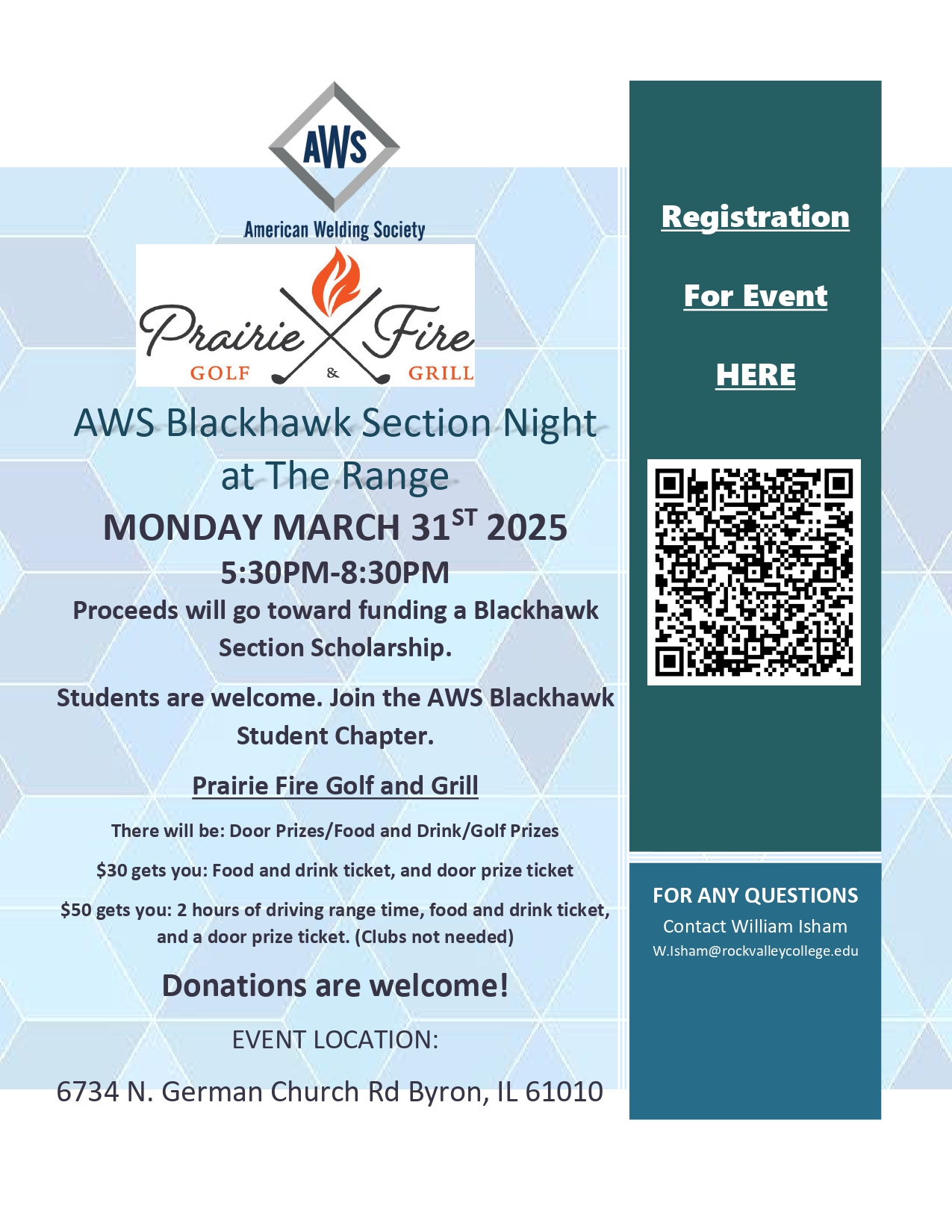 👉🏼Join Us 3/31 for Section Fundraiser Event👈🏼 - AWS Blackhawk Section