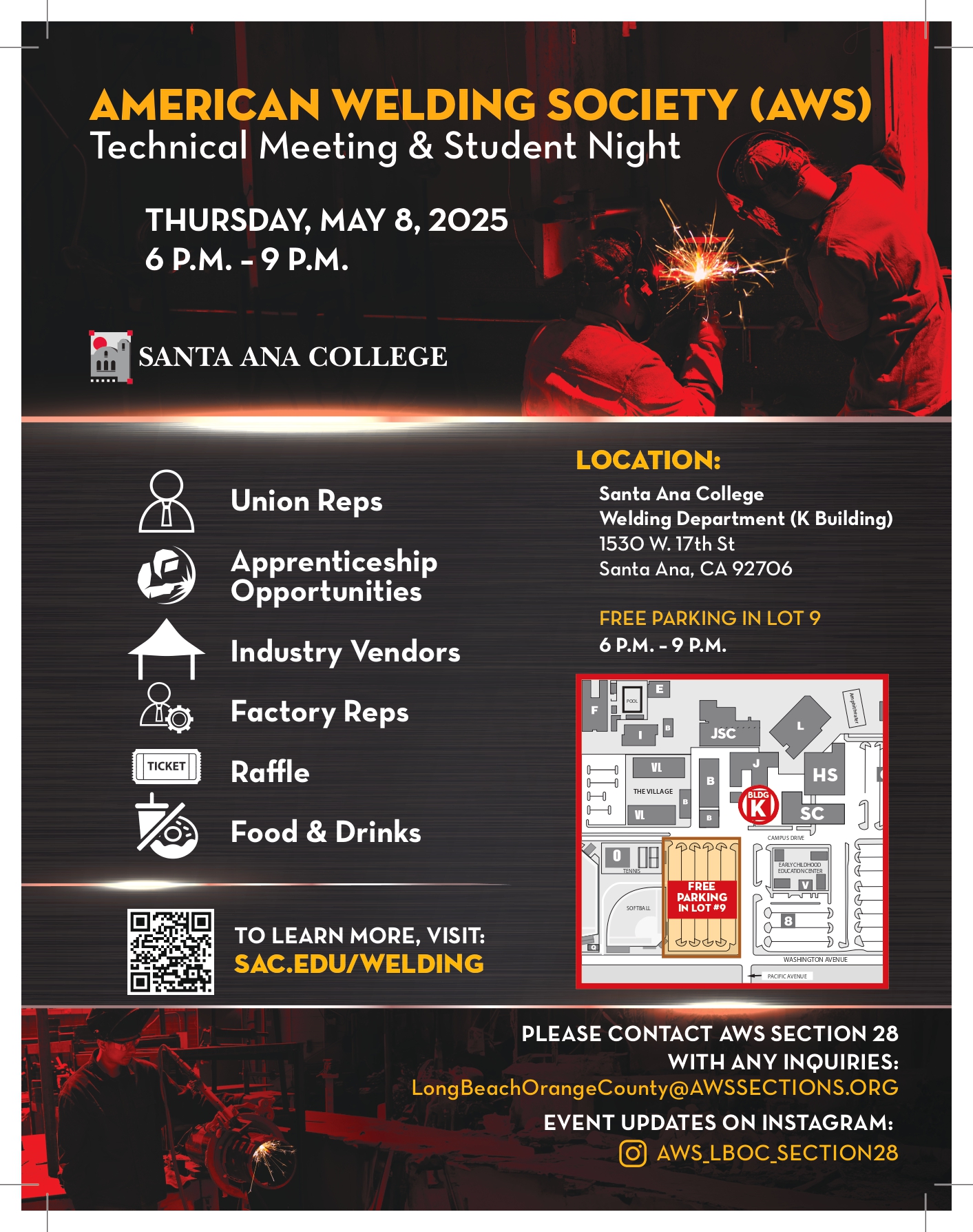 🔔Join Us 5/8 for Technical Meeting / Student Night at Santa Ana College🧑🏼‍🏭 - AWS Long Beach ...