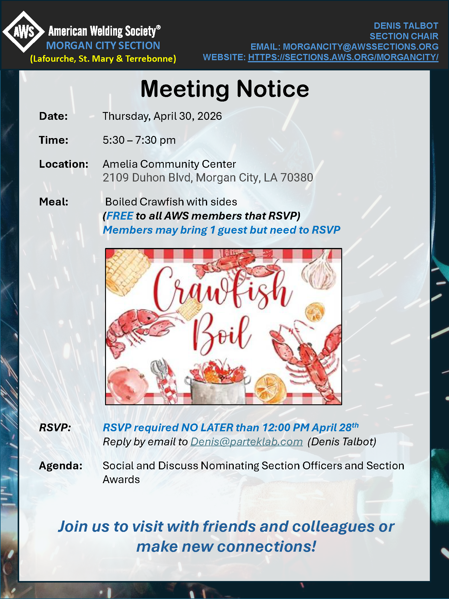Meeting Notice - Annual Crawfish Boil + Awards Nominating Meeting - AWS ...