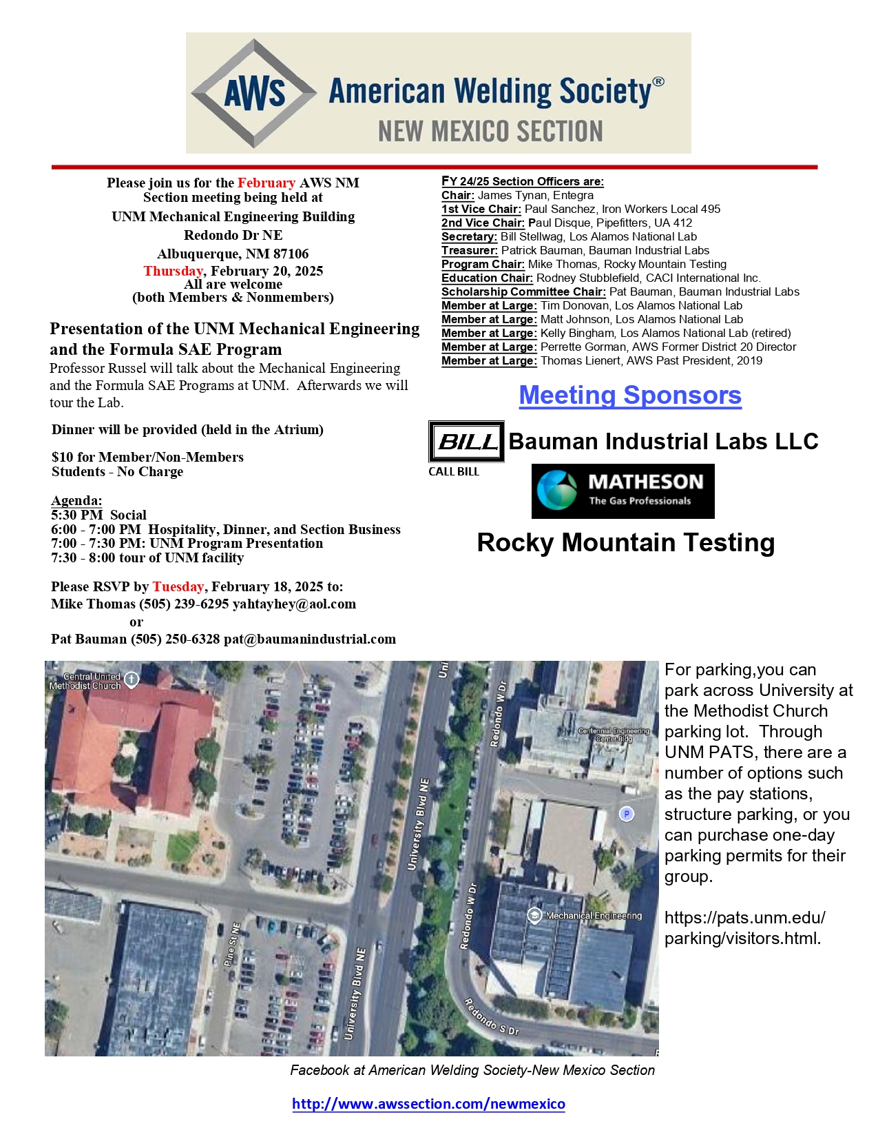 👉🏼Join Us 2/20 for Section Meeting at UNM Mechanical Engineering ...