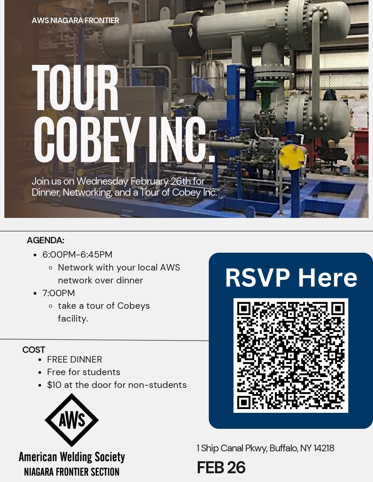 ??Join Us 2/26 for Tour of Cobey?? - AWS Niagara Frontier Section